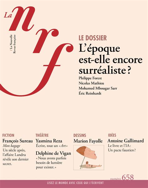 La Nouvelle Revue Française n 658 été 2024