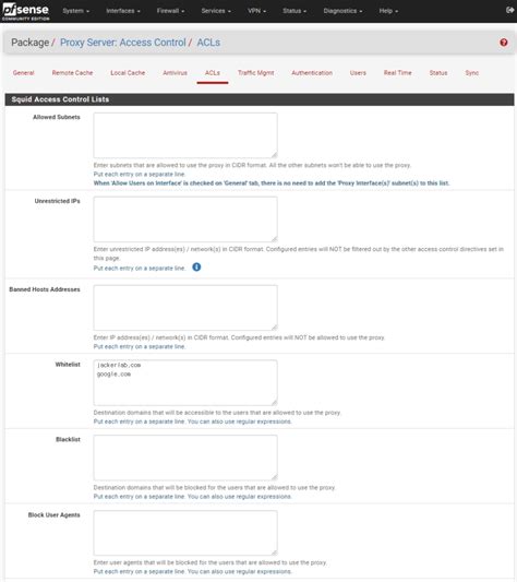 Pfsense Pfsense Squid Jackerlab