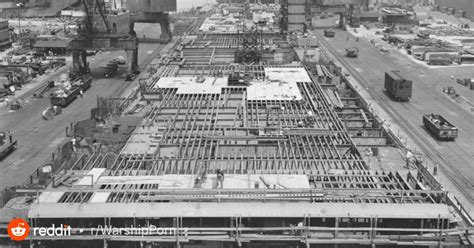 Essex Class Aircraft Carrier Uss Lake Champlain Cv 39 Laid Down On 15