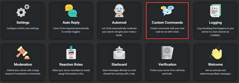 Custom Commands Circle Helpdesk