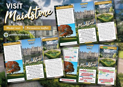 Year 4 Model Text Persuasive Leaflet Visit Maidstone Grammarsaurus
