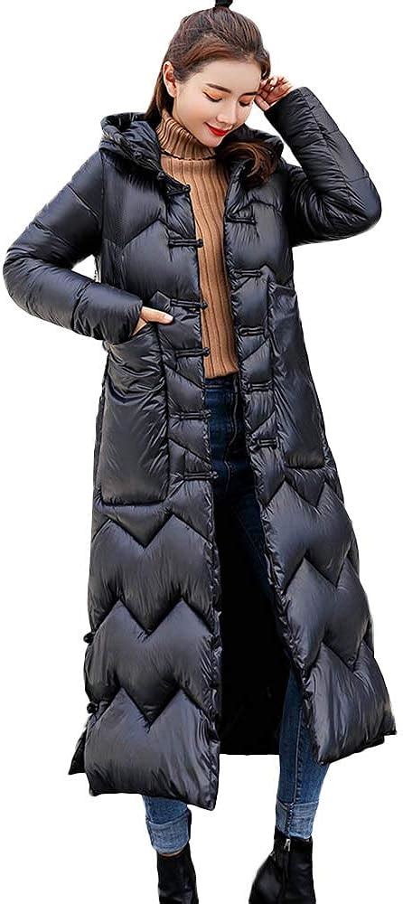 Scholieben Daunenjacke Mantel Damen Winter Herbst Schwarz Frauen Lang