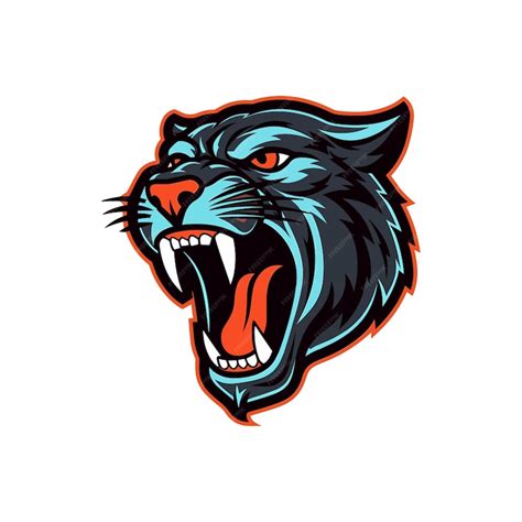 Premium Vector A Fierce And Captivating Howling Panther Head Vector