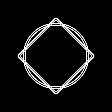 Circle And Rhombus Shape Composition Can Use For Logo Gram Apps