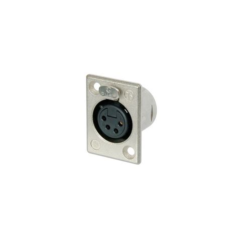 Neutrik 4 Pin Xlr Chassis M Socket Black Nc4mp B