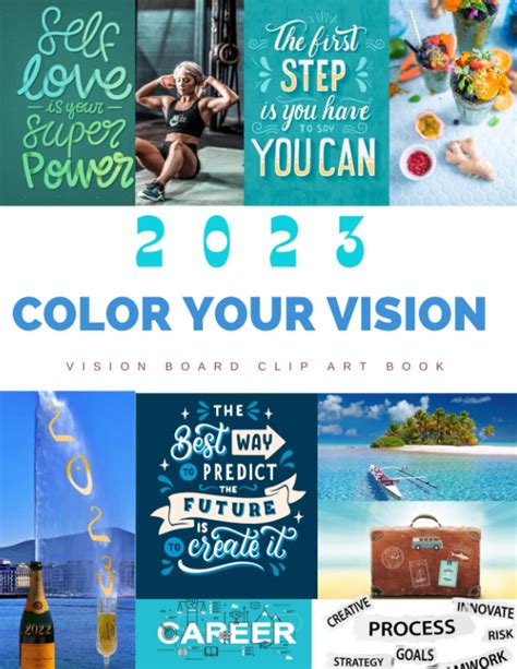 Buy 2023 Color Your Vision With Intent Vision Board Clip Art Book 2023