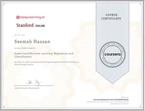 Seemab Hassan On Linkedin Deeplearningai Stanforduniversity