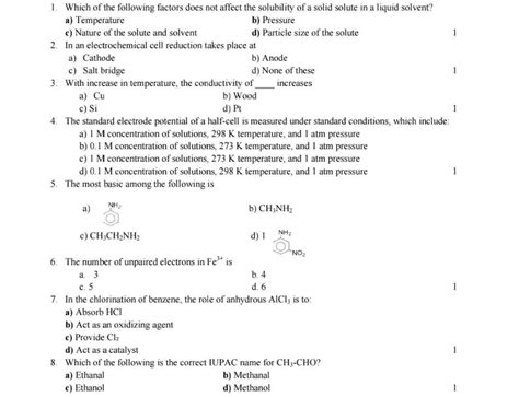 1 Which Of The Following Factors Does Not Affect The Solubility Of A Sol