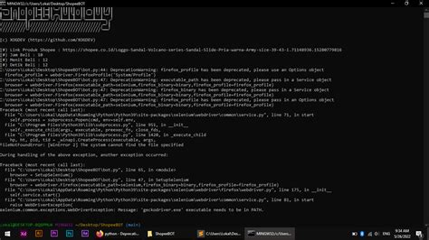python selenium firefox · issue 1 · zhogia shopeebot · github