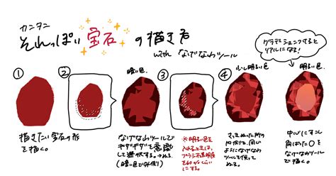 オリジナル 宝石の描き方 あきのイラスト Pixiv