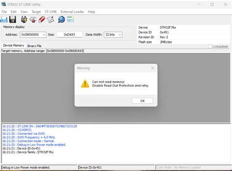 The Interface Firmware Failed To Reset Halt The T Page 2 Stmicroelectronics Community