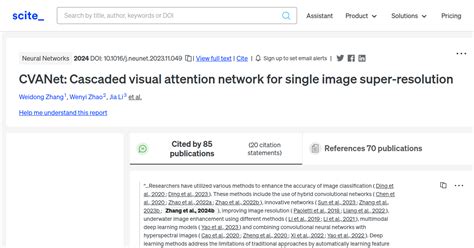 Cvanet Cascaded Visual Attention Network For Single Image Super Resolution