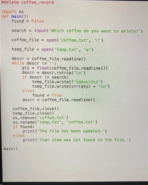 Solved Wite Persudo Code Based On Script Below