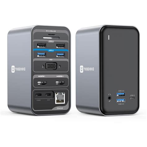 Buy Tobenone Usb C Laptop Docking Station Dual Monitor 15 In 1 Usb C