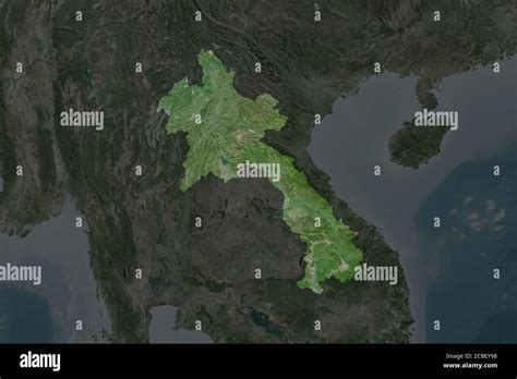 Shape Of Laos Separated By The Desaturation Of Neighboring Areas