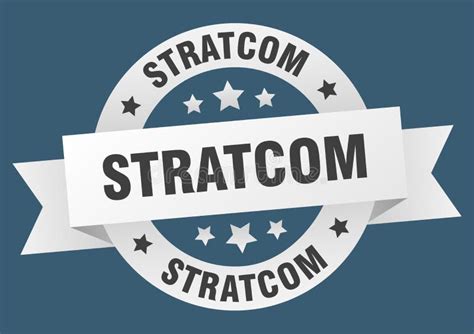 Stratcom Round Gold Badge Stock Vector Illustration Of Vintage 95268289