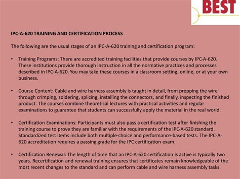 Ppt Why Join Ipc 620 Training And Certification Program Powerpoint Presentation Id 12314263