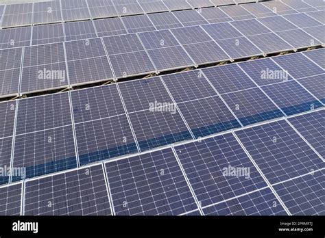 Drone Fly Over Solar Panel Stock Photo Alamy