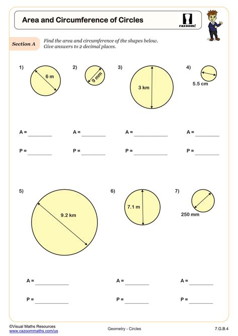 Circumference And Area Of Circles Worksheet Circumference Textbook