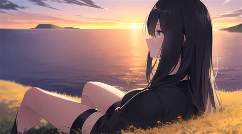 A Cute Girl In The Sunset By I Lovefantasy On Deviantart
