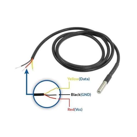 ds18b20 waterproof temperature sensor probe sastron