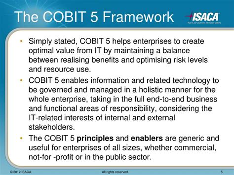 Ppt Cobit 5 Executive Summary Powerpoint Presentation Free Download Id 654174
