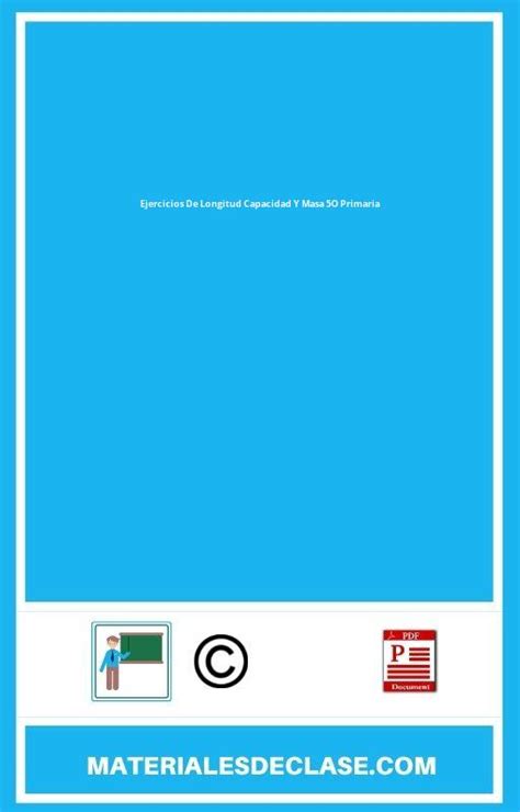 Ejercicios De Longitud Capacidad Y Masa 5O Primaria Pdf 2024