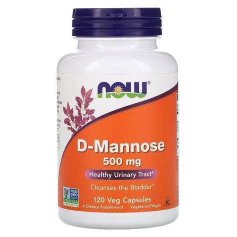 Now D Mannose 500mg 120 Veg Caps Yan Health