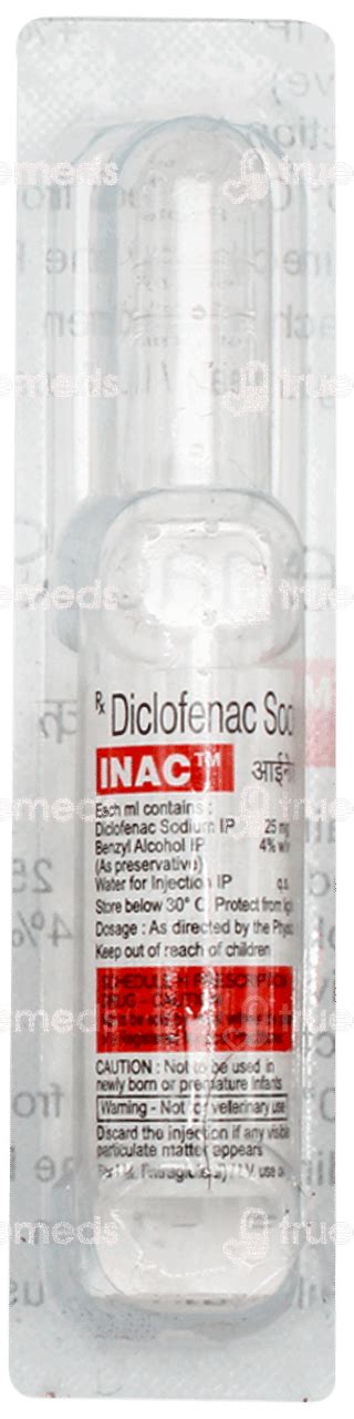 Inac 25 Mg Injection 3 Ml Order Inac 25 Mg Injection 3 Ml Online At Truemeds