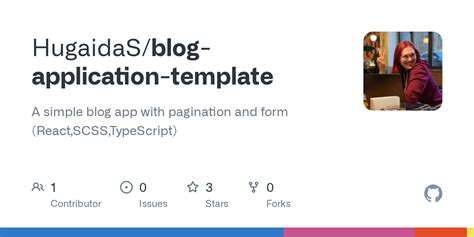 Github Hugaidas Blog Application Template A Simple Blog App With Pagination And Form React