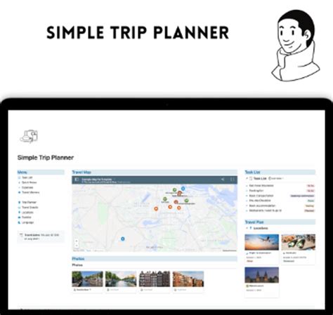 Simple Trip Planner Notion Template For Free