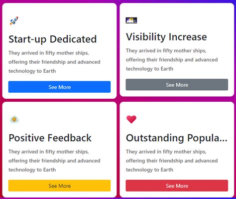 Bootstrap 5 Our Services With Hover Effect Example