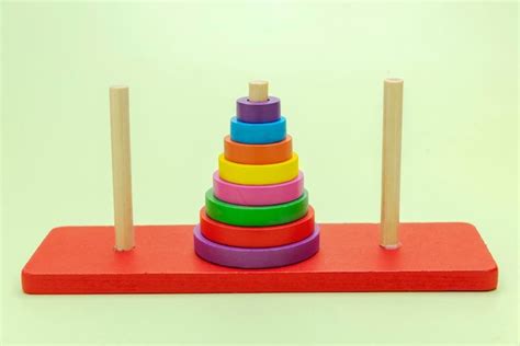 Premium Photo Colorful Wooden Pyramid Toy