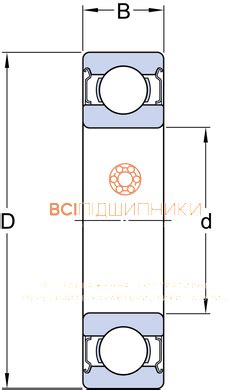 Купити Підшипник 619/8-2Z SKF (8х19х6 мм.) в Україні по кращій ціні 307 ...