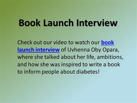 Book Launch Interview By A World Free Of Diabetes Issuu