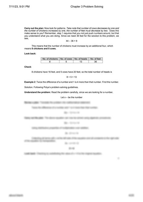 Solution Chapter 3 Problem Solving Polya S Guidelines Examples