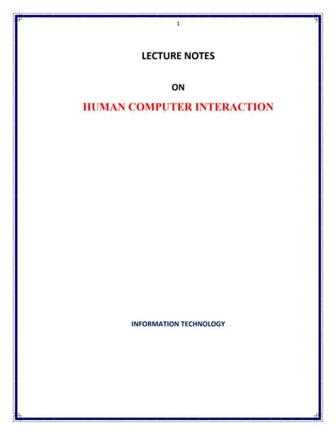 Human Computer Interaction Notes 176pdf