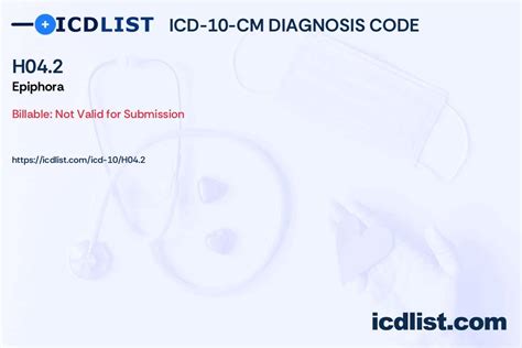 Icd 10 Cm Diagnosis Code H04 2 Epiphora