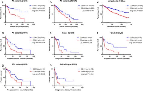 Correlation Between Cd44 Mrna Expression And Os As Well As Pfs Of