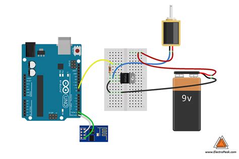 smart door lock w wifi login page by arduino and esp8266 electropeak