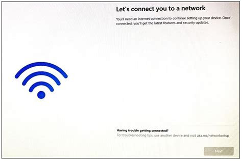 无法完成 Windows 11 安装因为让我们将您连接到网络页面需要在安装过程中连接到互联网
