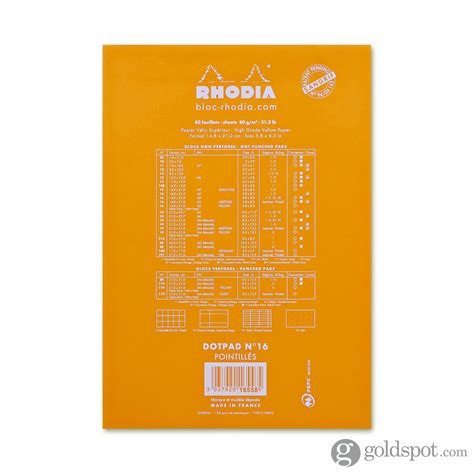 Rhodia Staplebound Dot Grid Paper Notepad In Orange 6 X 8 25 Dots