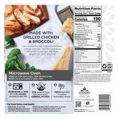 Healthy Choice Simply Steamers Grilled Chicken And Broccoli Alfredo