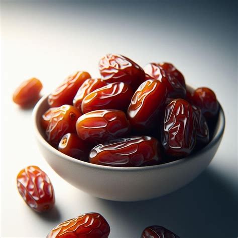 Premium Photo A Realistic Representation Of Dates On A White Background