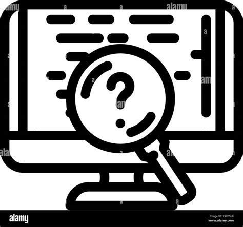 Code Review Software Line Icon Vector Code Review Software Sign Isolated Contour Symbol Black