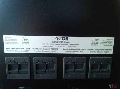 CANTON speakers + subwoofer system. West Germany Photo #803617 - US ...