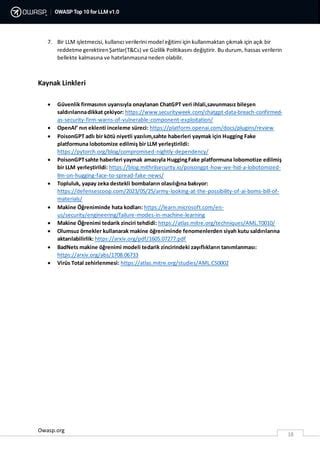 Owasp Top For Large Language Models T Rk E Eviri Pdf