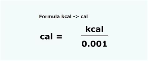 Kilocalorie To Calorie Online Energy Conversion Formula Example