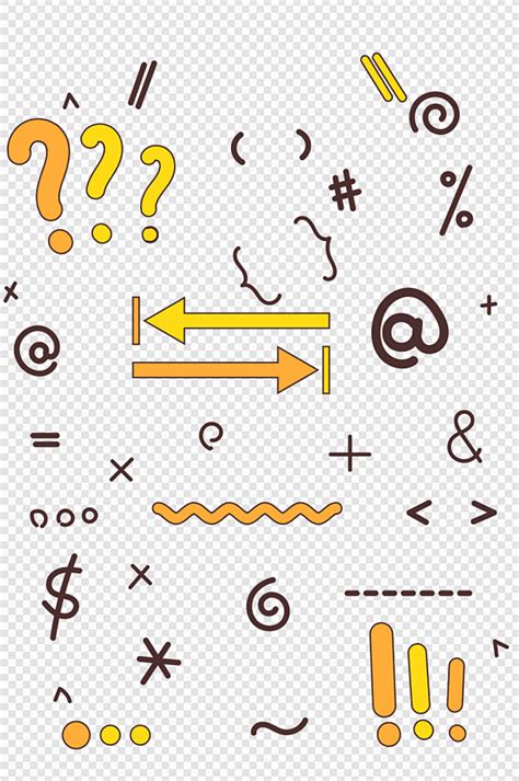 手绘卡通小元素趣味标点符号装饰免扣素材