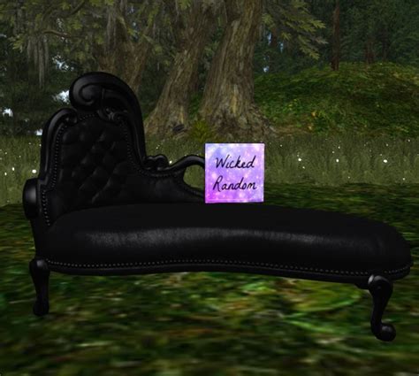 Second Life Marketplace Birdy Cabaret Chaise Lounge Black